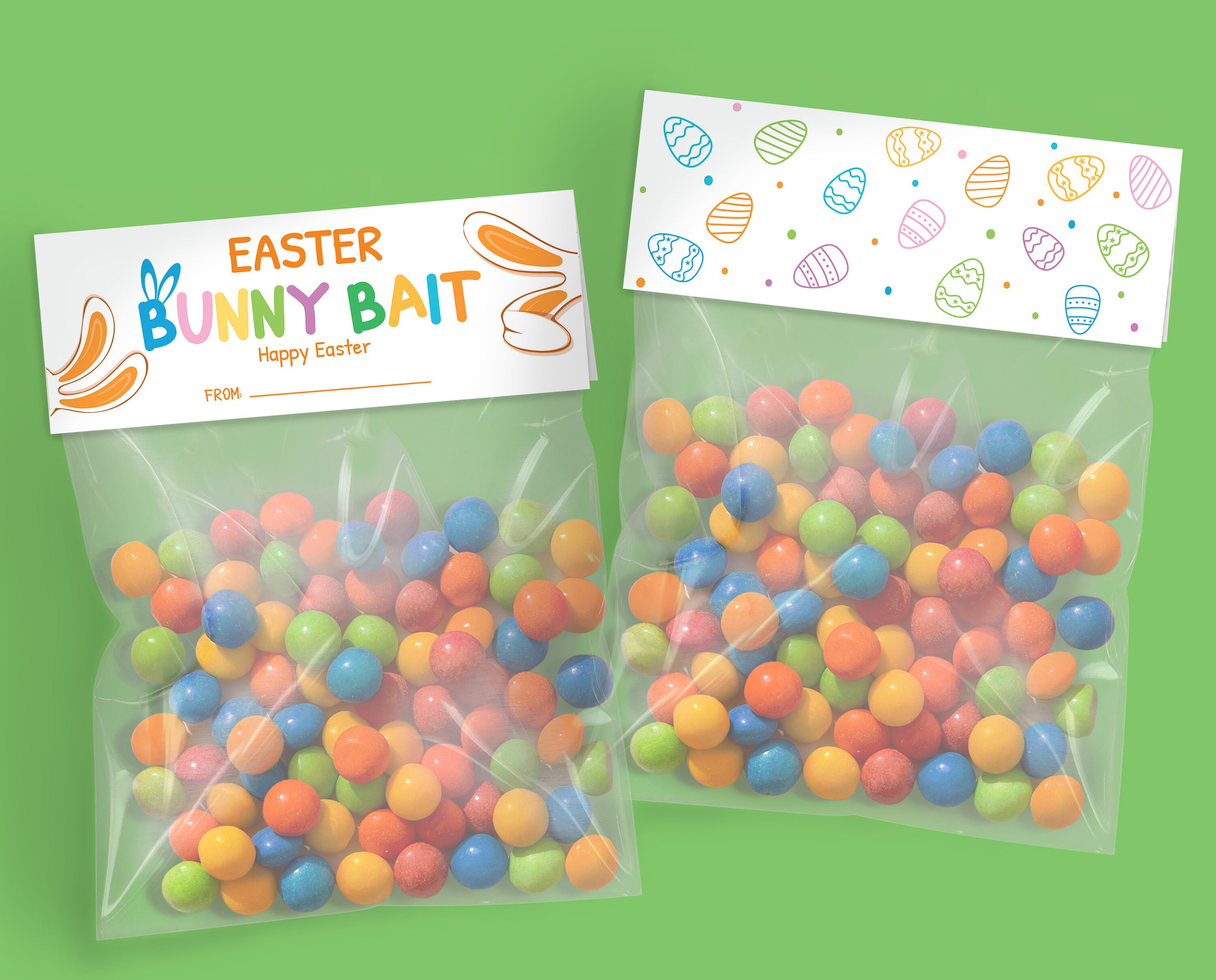Printable Bunny Bait Gift Tag, Easter Treat Bag Topper (PDF) - Etsy