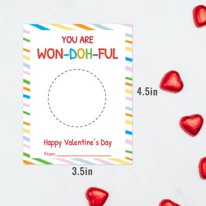 Valentine Playdoh Gift Tag, Wondohful Classroom Tags, Valentines Day ...