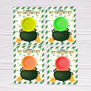 St. Patrick's Day Pot of Gold Play-doh Card Printable (digital Download ...
