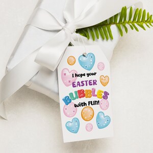 Easter Bubble Wand Tags: Printable Non- Candy School Favors (digital ...