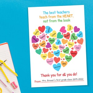 End of Year Teacher Gift, Thank You Teacher, Teacher Appreciation, Last ...