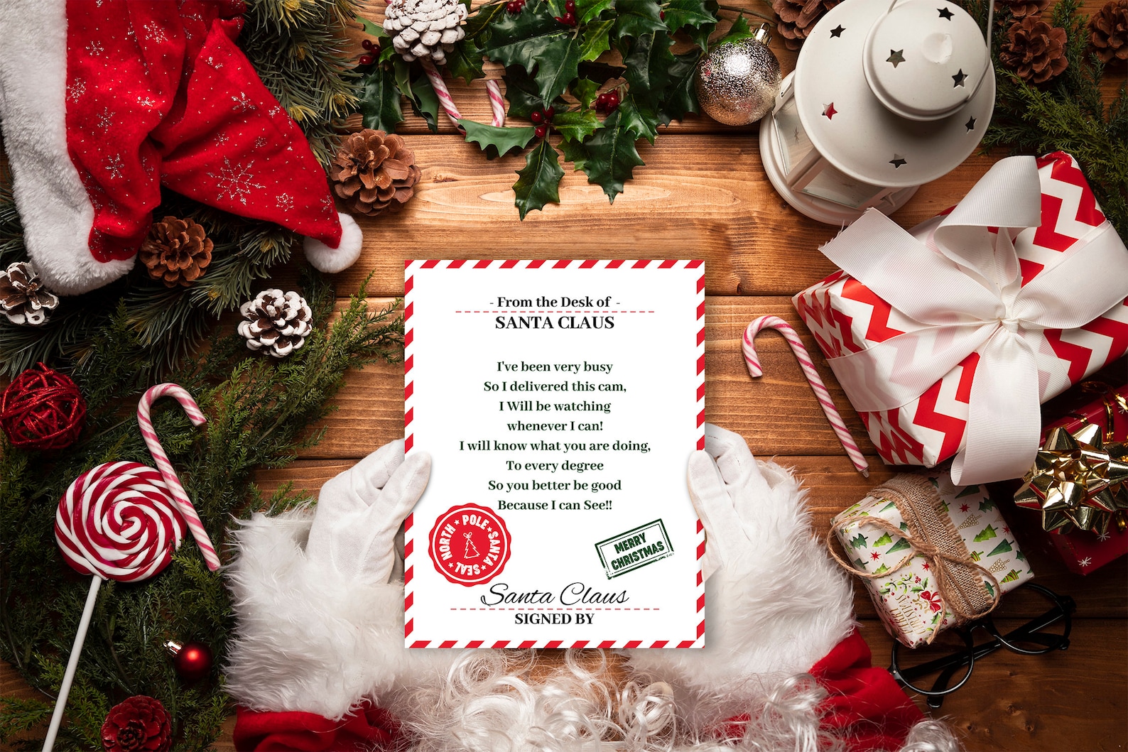 Santa Cam Letters Printable Letter From Santa Clause Santa - Etsy