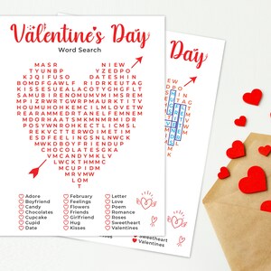 Valentine's Day Word Search Game | Printable Party Activity (PDF) - Etsy