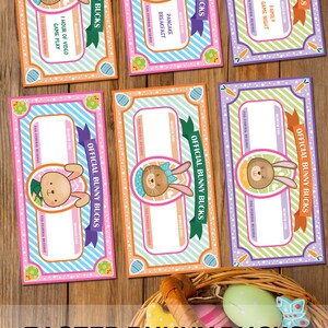 Easter Bunny Bucks Printable Coupons, Easter Egg Filler, Easter Coupons ...