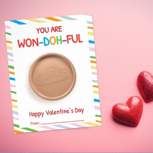 Valentine Playdoh Gift Tag, Wondohful Classroom Tags, Valentines Day ...