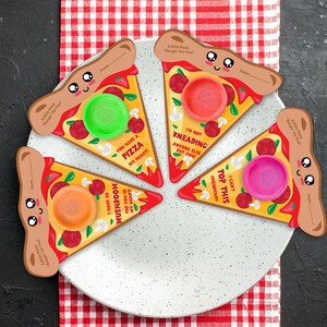 Pizza Play Dough Valentine Printable, Non-candy Valentine, Printable ...