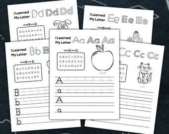 Printable 26 LOWERCASE Tracing Alphabet Worksheets - Etsy UK