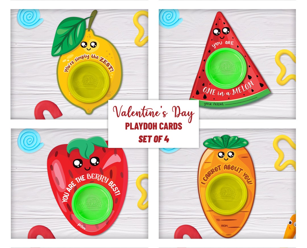 Playdoh Valentine Cards, Classroom Valentines, Play-doh Class ...