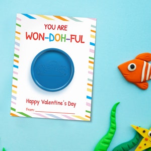Valentine Playdoh Gift Tag, Wondohful Classroom Tags, Valentines Day ...