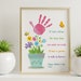 Mothers Day Flower Handprint Art, Happy Mothers Day Keepsake, Toddler ...