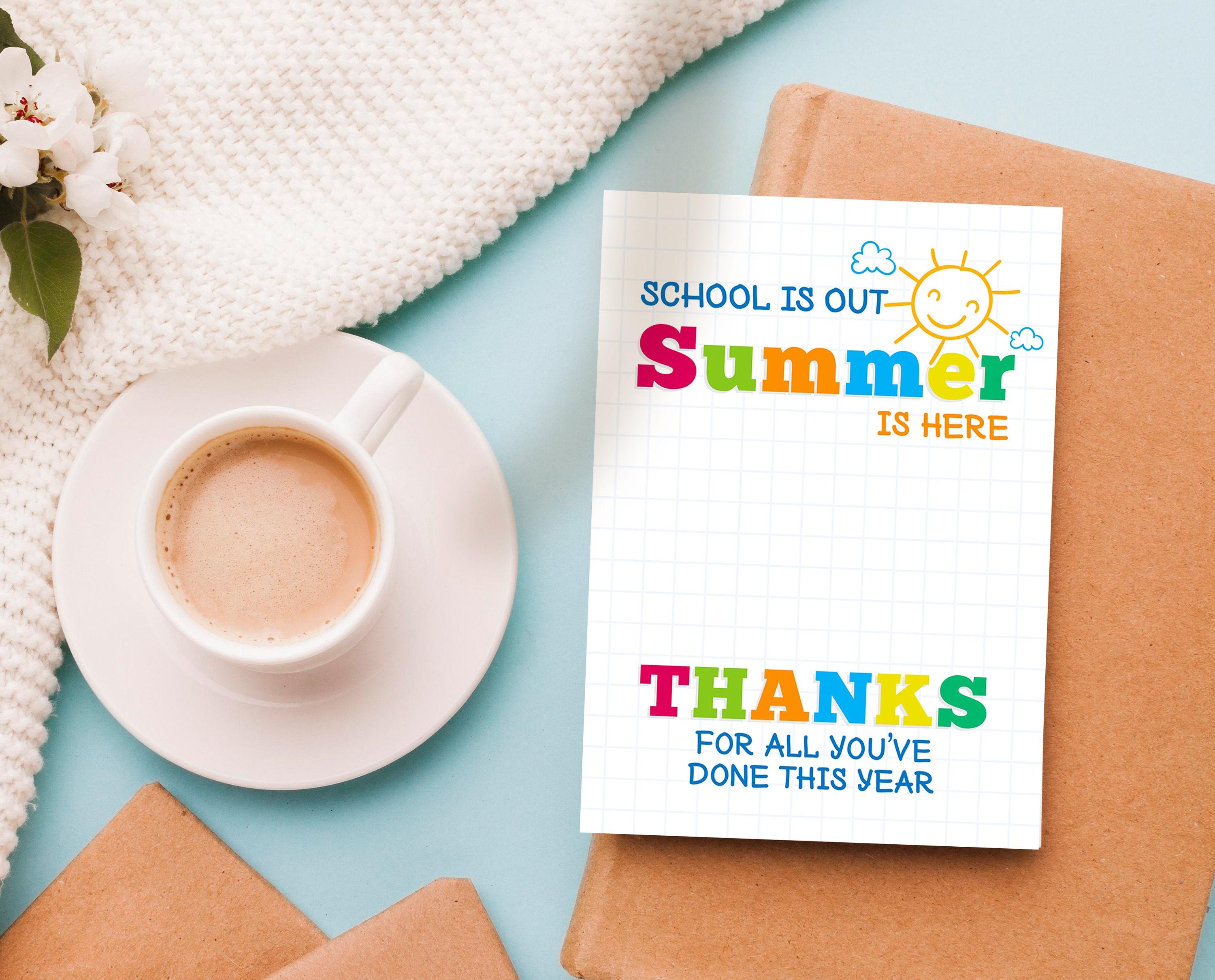 School is Out Summer is Here Gift Card Holder, End of School Gift ...