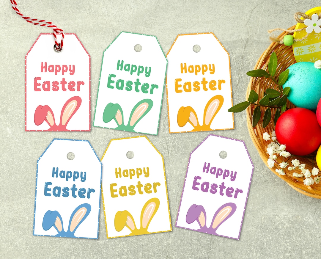 Easter Gift Tags, Easter Basket Gift Tag, Easter Cookie Tag, Easter ...