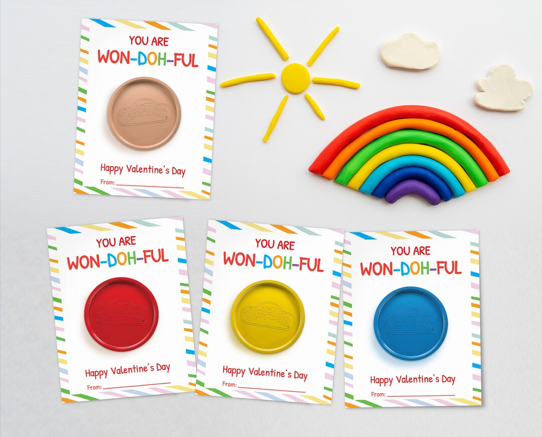 Valentine Playdoh Gift Tag, Wondohful Classroom Tags, Valentines Day ...