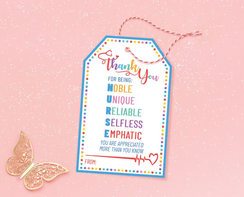 Nurse Appreciation Gift Tags Printable - Etsy