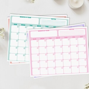 Blank Calendar, Printable Calendar, Desk Calendar 2025, Blank Template ...