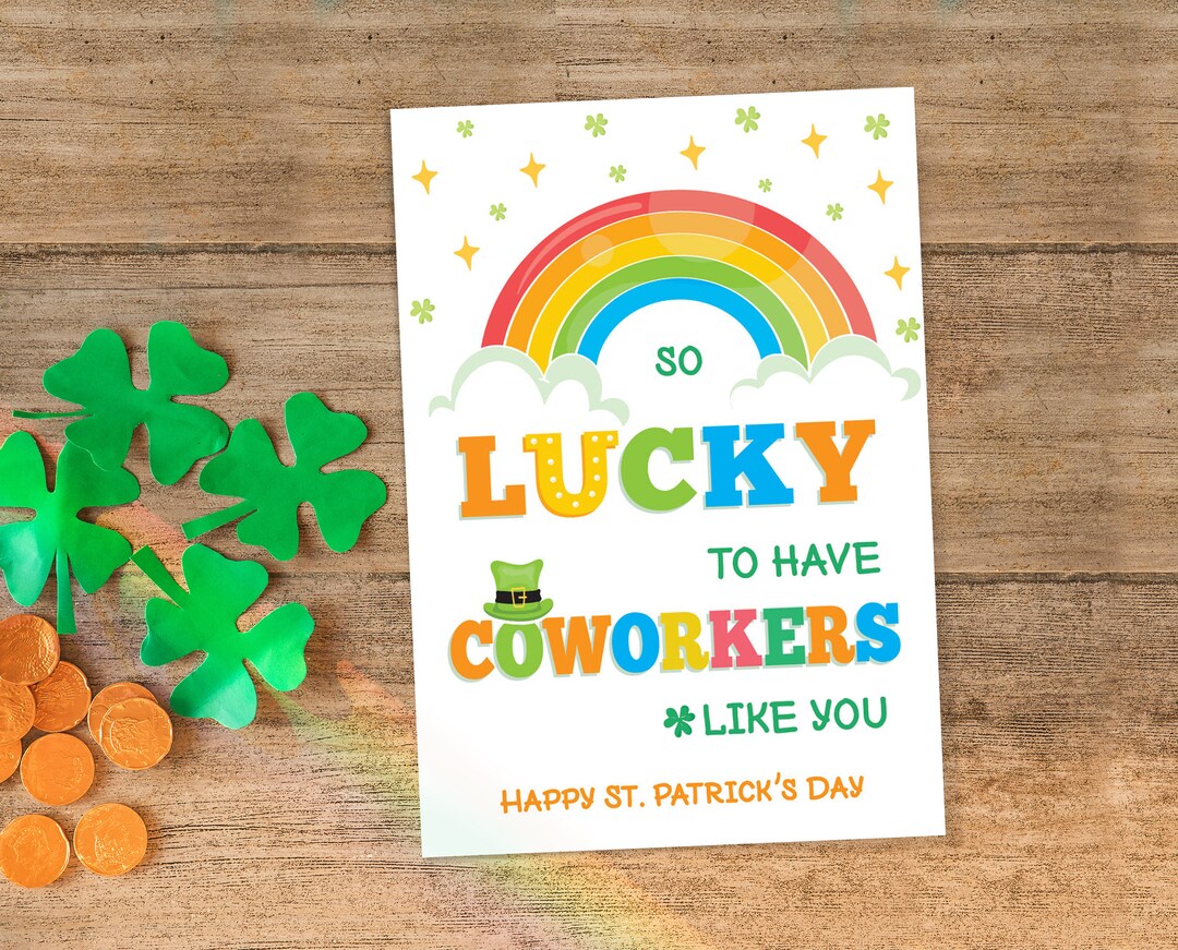 St. Patrick's Day Coworker Gift Tag, Team Appreciation, Staff ...