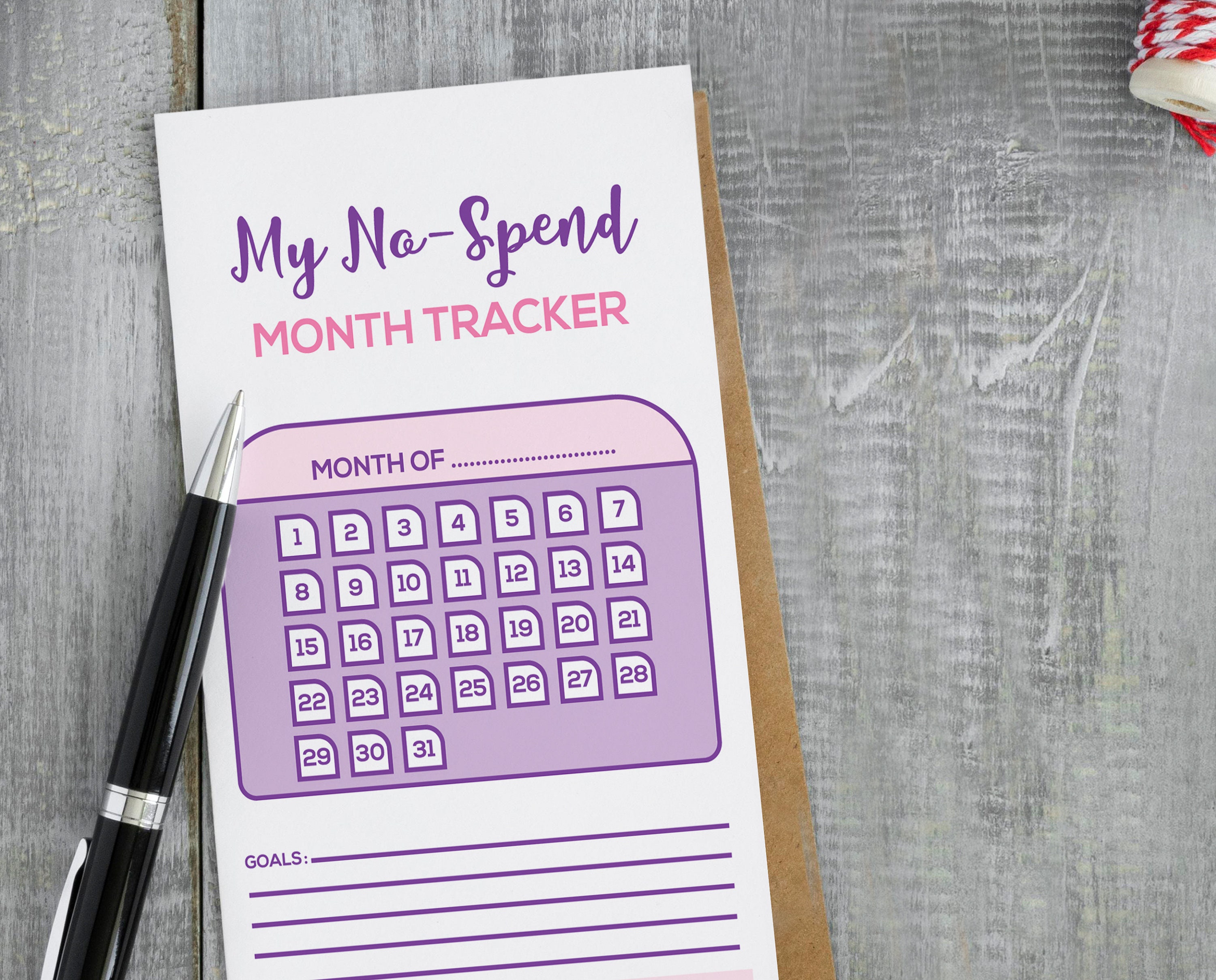 No Spend Month Challenge, Monthly Savings Tracker Printable - Etsy
