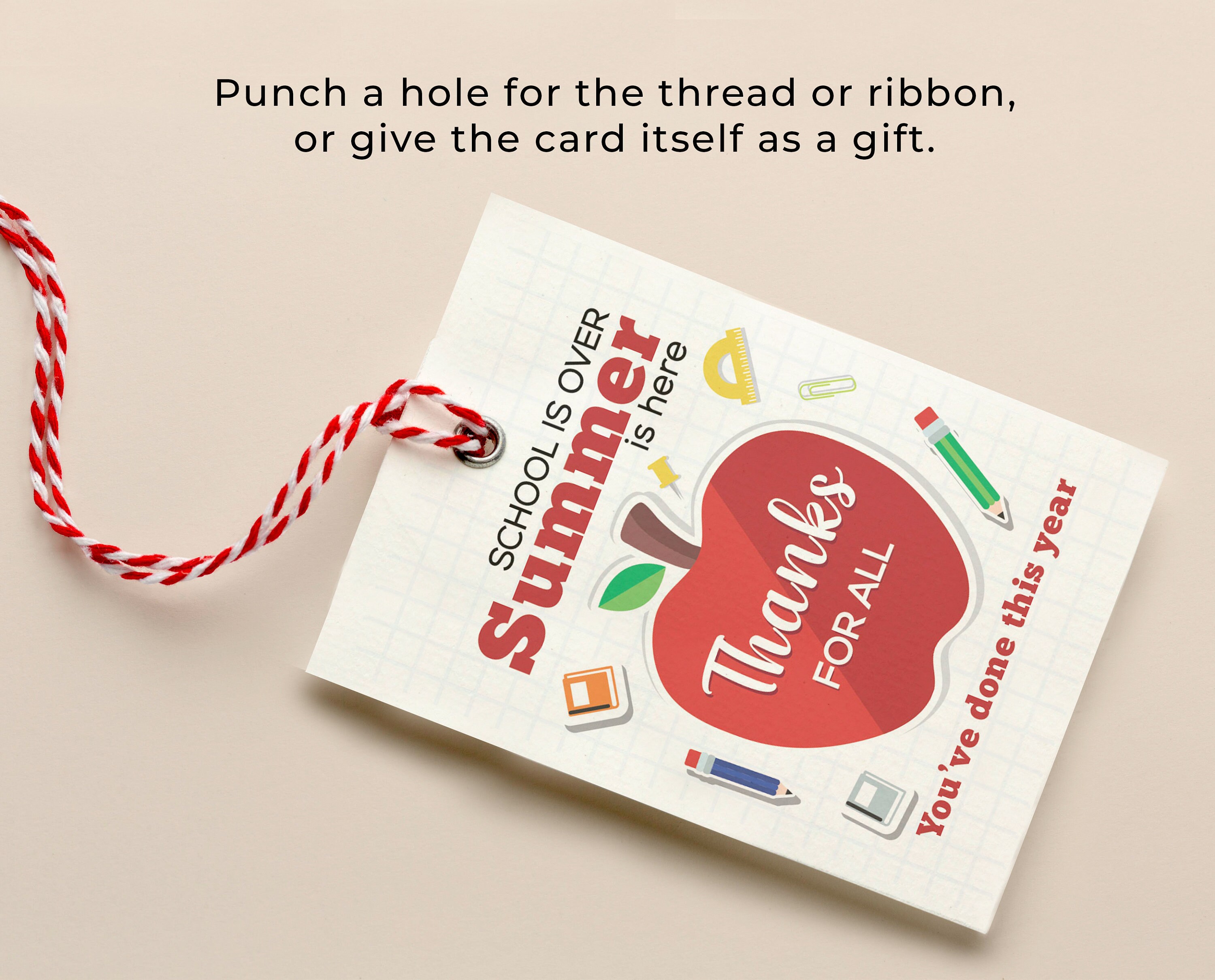 School is Out Summer is Here Tag, End of School Gift, Summer Teacher ...
