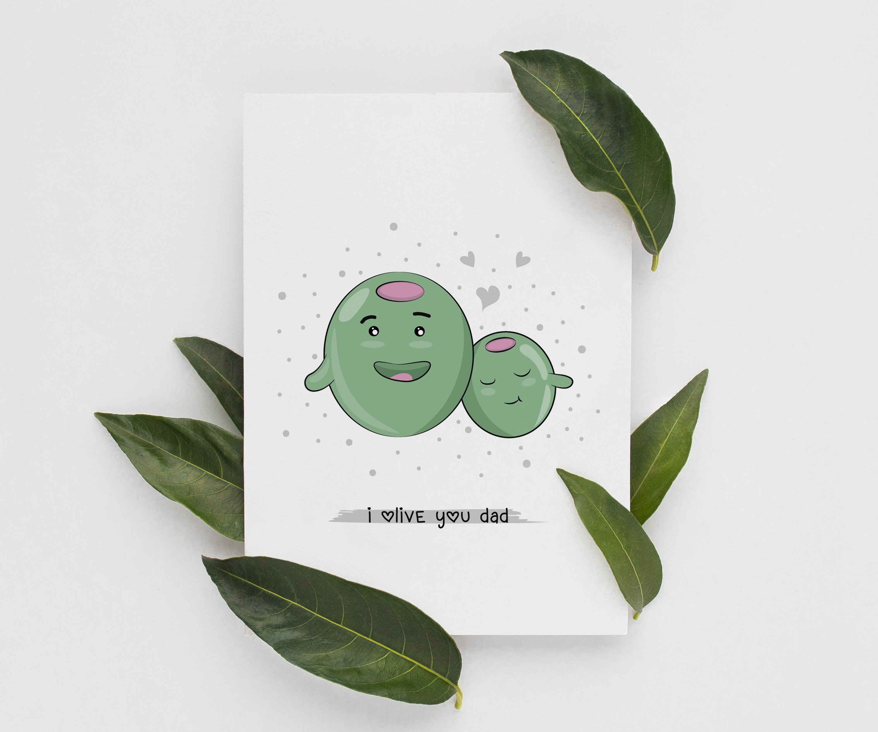 Olive You Dad Card: Funny Father's Day Pun (digital Download) - Etsy