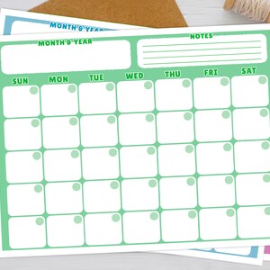 Blank Calendar, Printable Calendar, Desk Calendar 2025, Blank Template ...