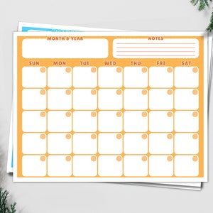 Blank Calendar, Printable Calendar, Desk Calendar 2025, Blank Template ...