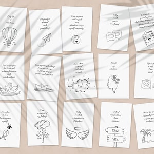 70 Printable Encouragement Cards, Positive Affirmation Deck ...