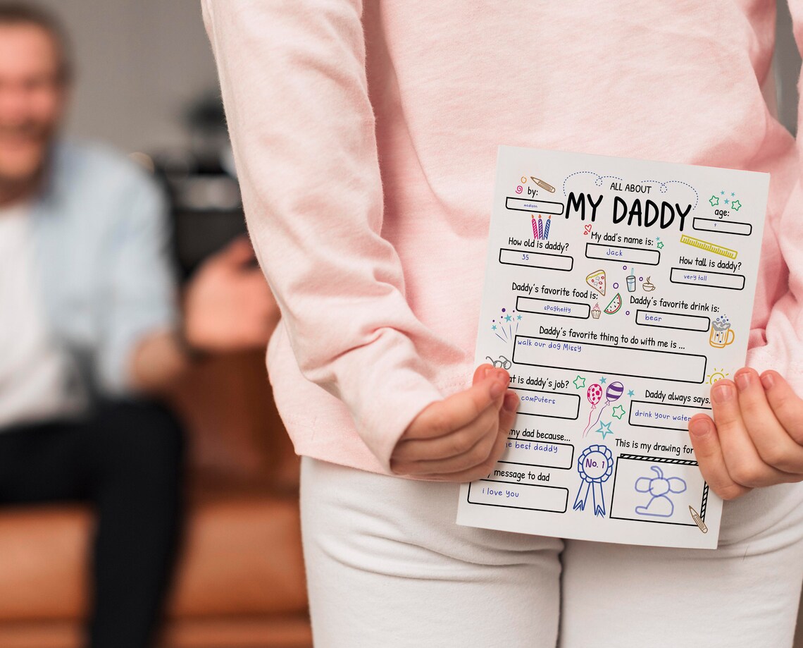 All About Dad Dad Questionnaire Birthday Gift Idea for Dad - Etsy