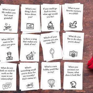 40 tarjetas de preguntas imprimibles para citas nocturnas - Etsy México