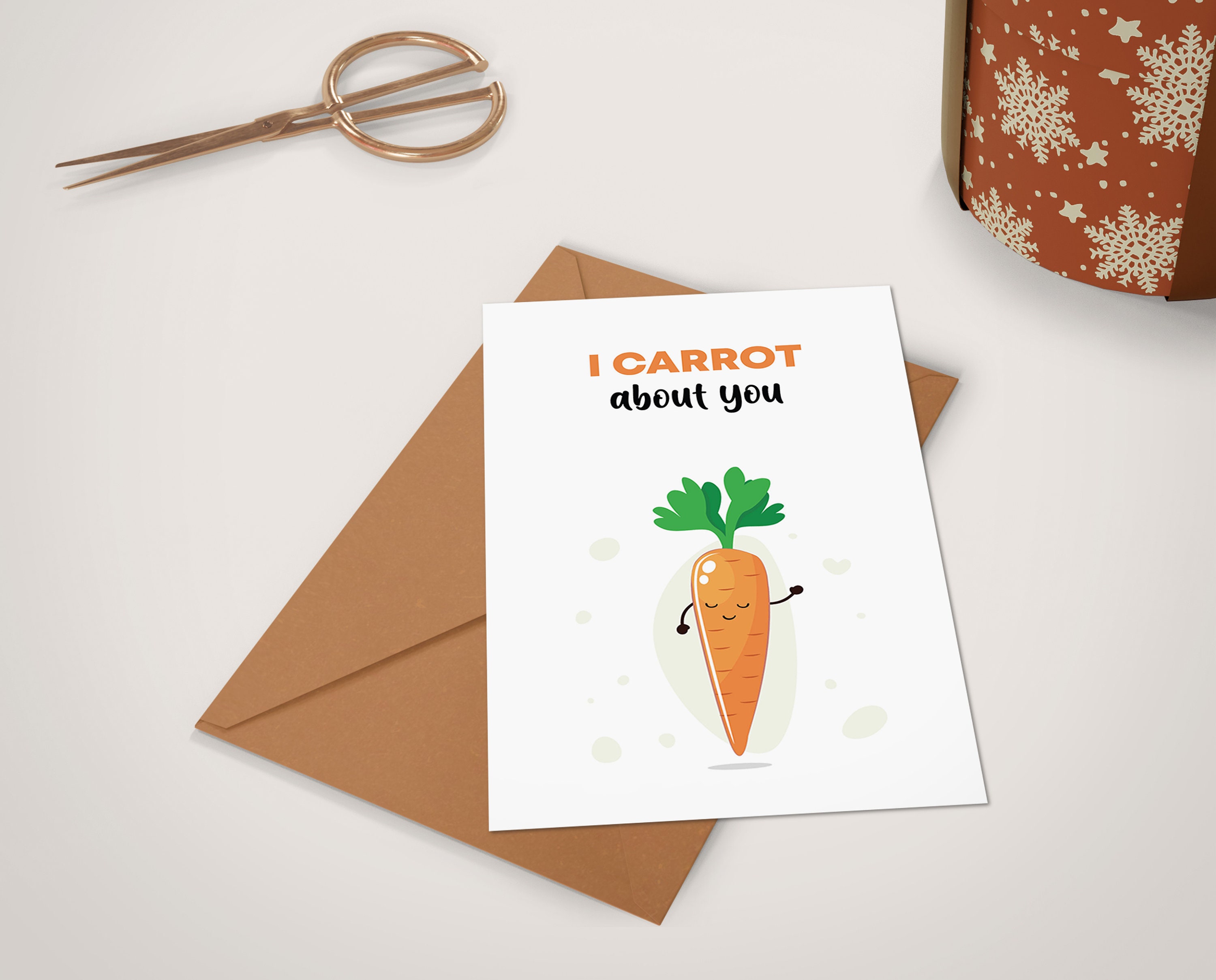 I Carrot About You Card Food Pun Cards Pun Birthday Card - Etsy