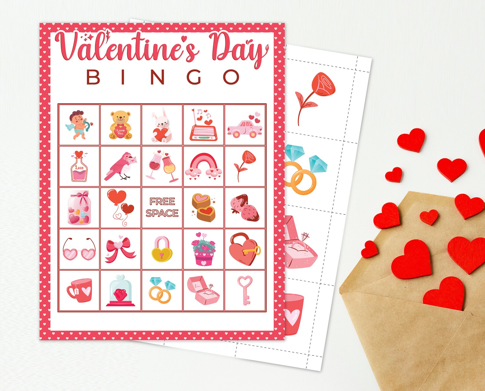 Valentine's Day Bingo Game for Kids and Adults Printable | Etsy