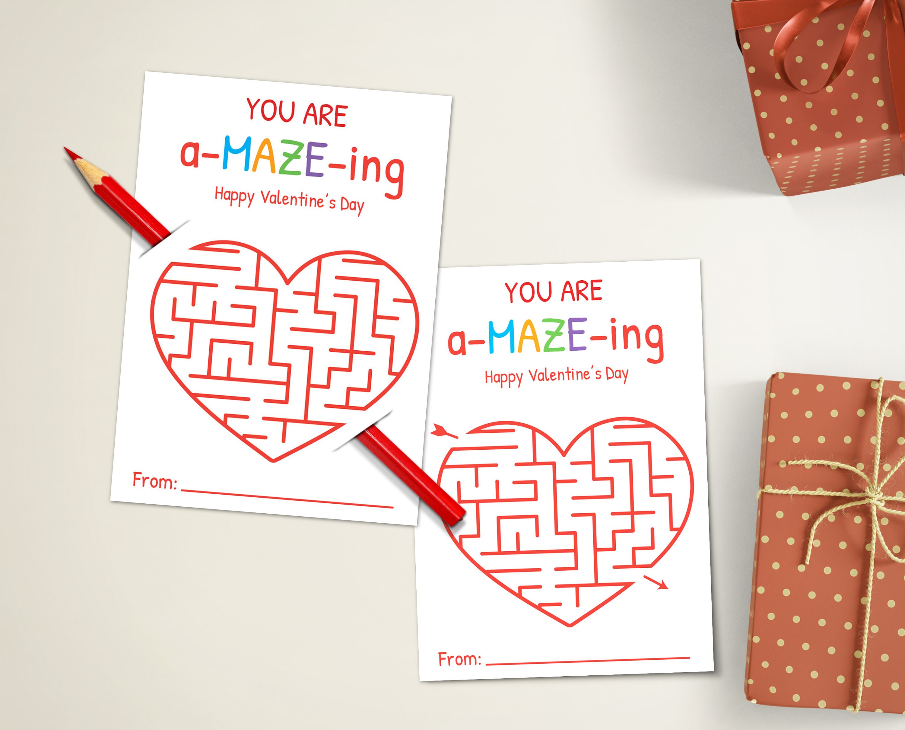 Printable Valentine for Kids Non Candy Valentines Puzzle - Etsy