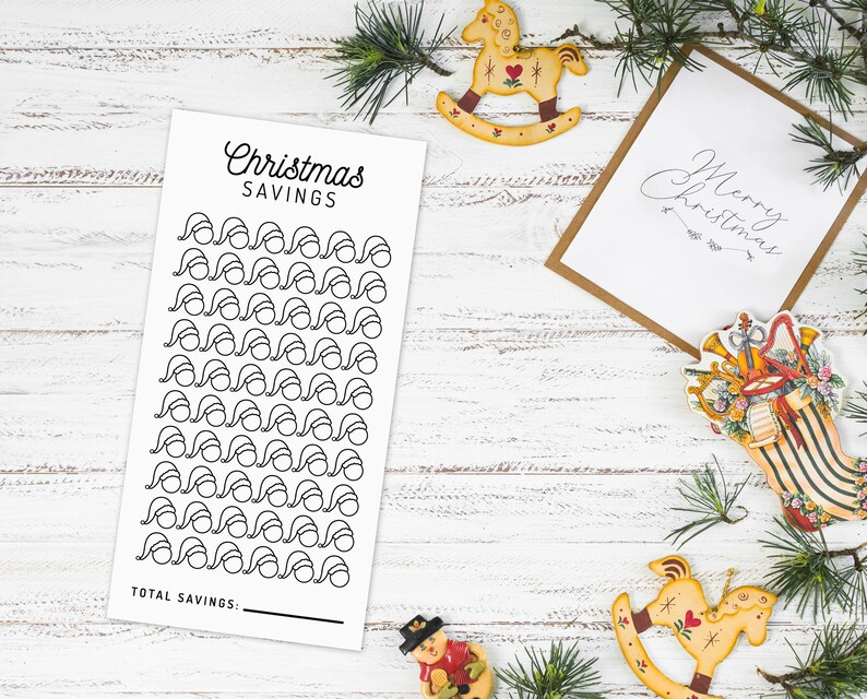 Christmas Savings Challenge Printable Santa Savings - Etsy
