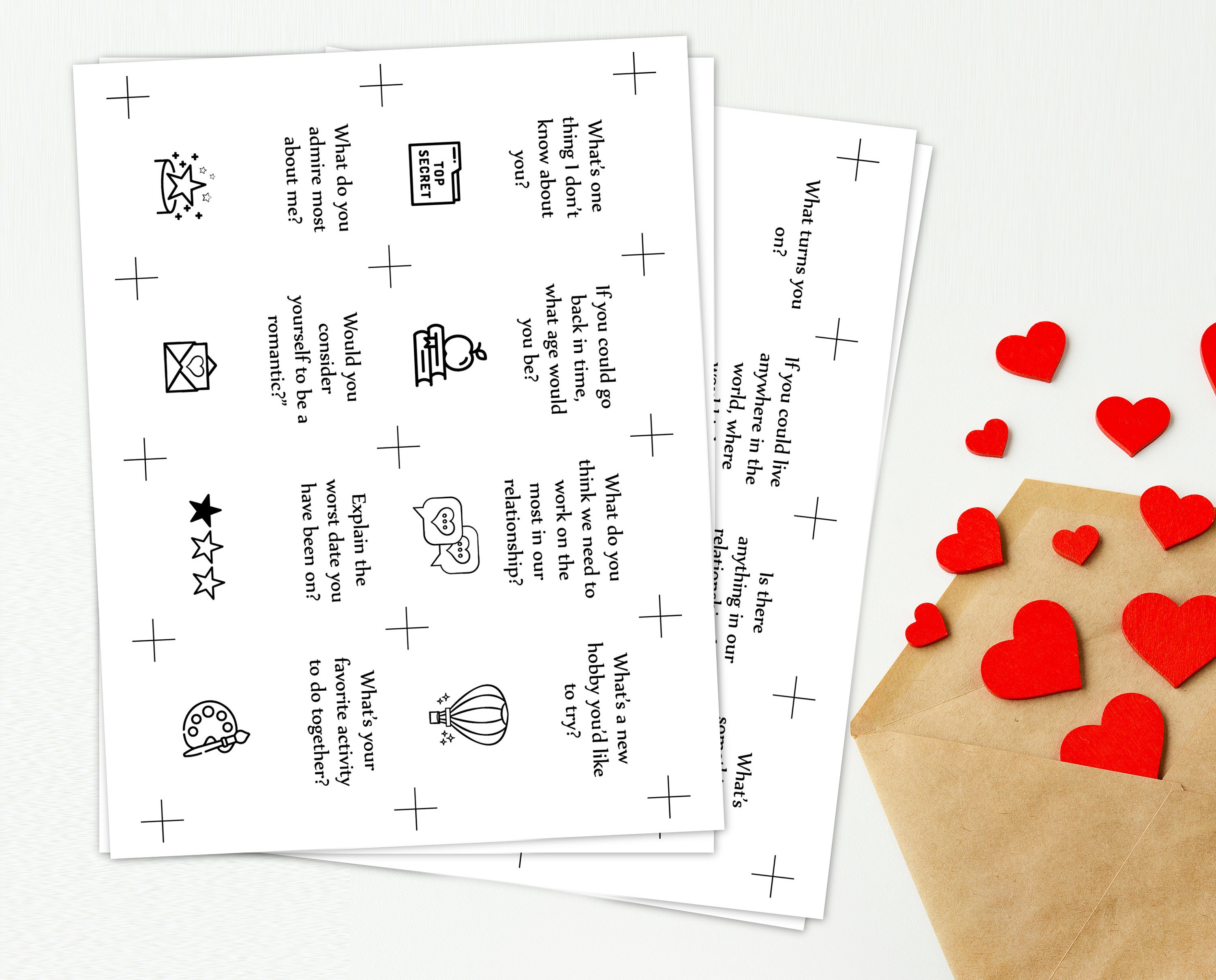 40 Printable Date Night Question Cards Valentine's Day - Etsy Australia