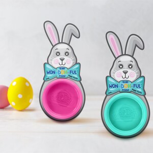 Easter Play-doh Gift Tag Printable, Easter Bunny Playdoh, Easter Gift ...