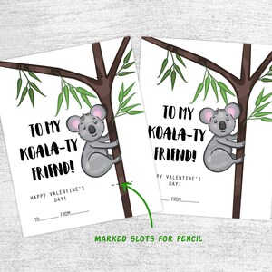 Koala Bear Pencil Holder Classroom Valentines, Koala Valentine's D ...