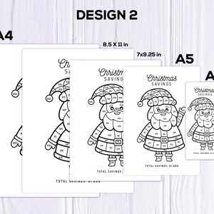 Christmas Savings Challenge Printable, Santa Savings Challenge ...