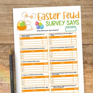 Easter Family Feud Game, Easter Games for Adults and Kids, Easter ...