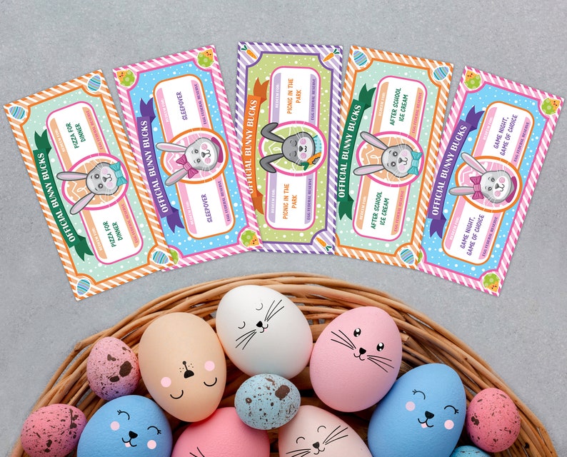 Easter Bunny Bucks Printables Easter Play Money Easter Egg - Etsy