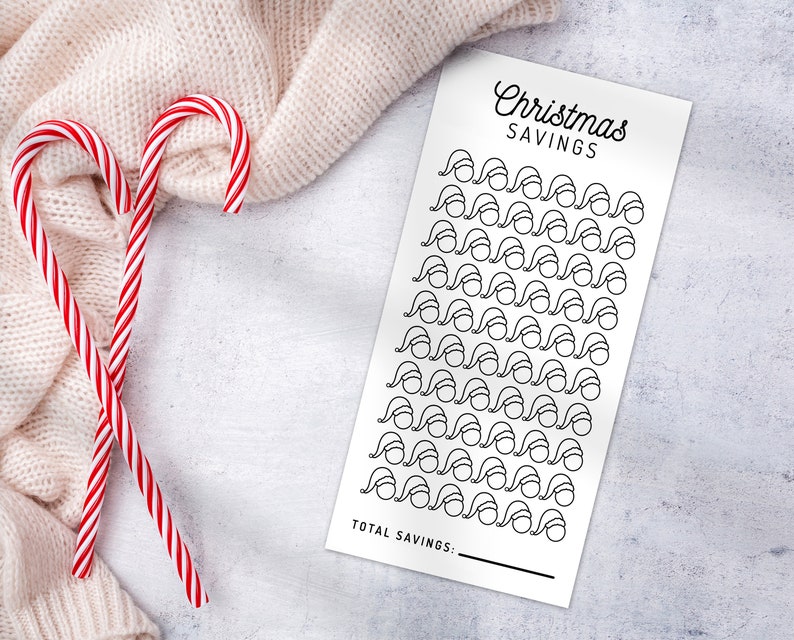 Christmas Savings Challenge Printable Santa Savings - Etsy