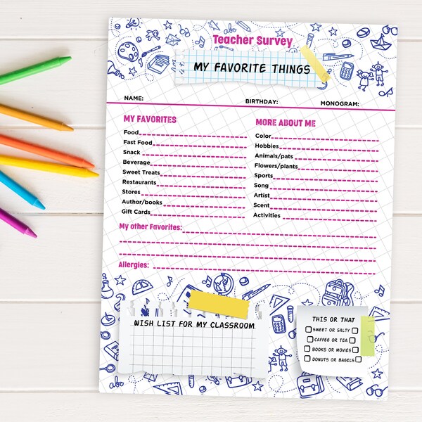 A Few of My Favorite Things Printable - Etsy