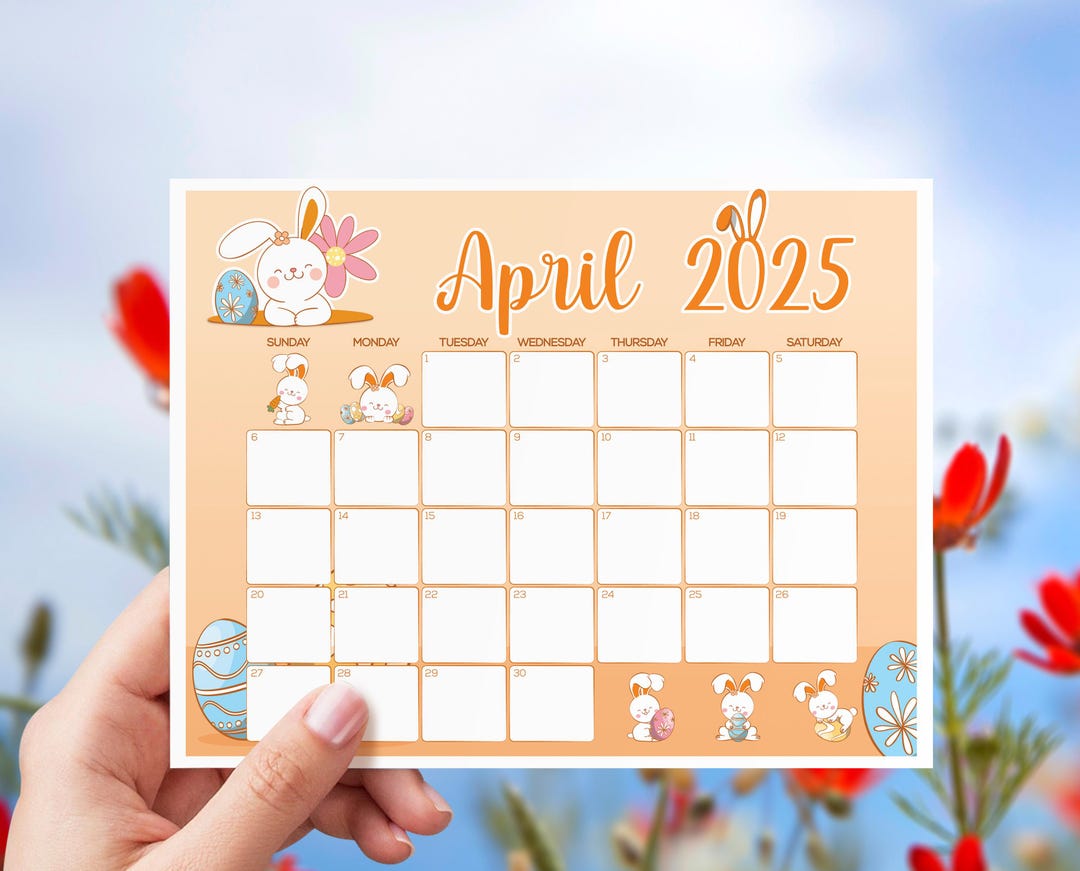 April 2025 Calendar Printable, Printable Kids Calendars, Homeschool ...