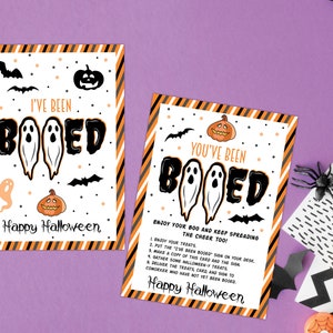 Halloween Booed Coworker Game, Office Printable Signs (PDF & JPG) - Etsy