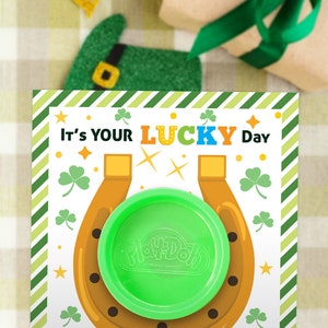 St. Patrick's Day Playdoh Cards, Printable Class St Patricks Day Play ...