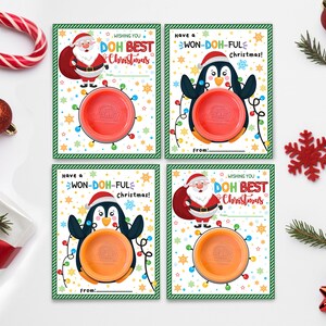 Christmas Playdough Tags, Holiday Classroom Favor Tag, Playdoh ...