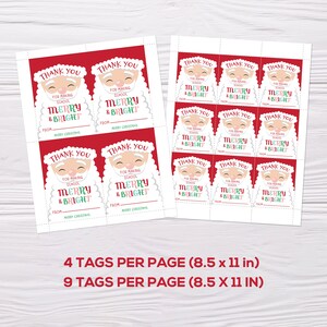 Thank You for Making School so Merry & Bright Gift Tag, Teacher ...