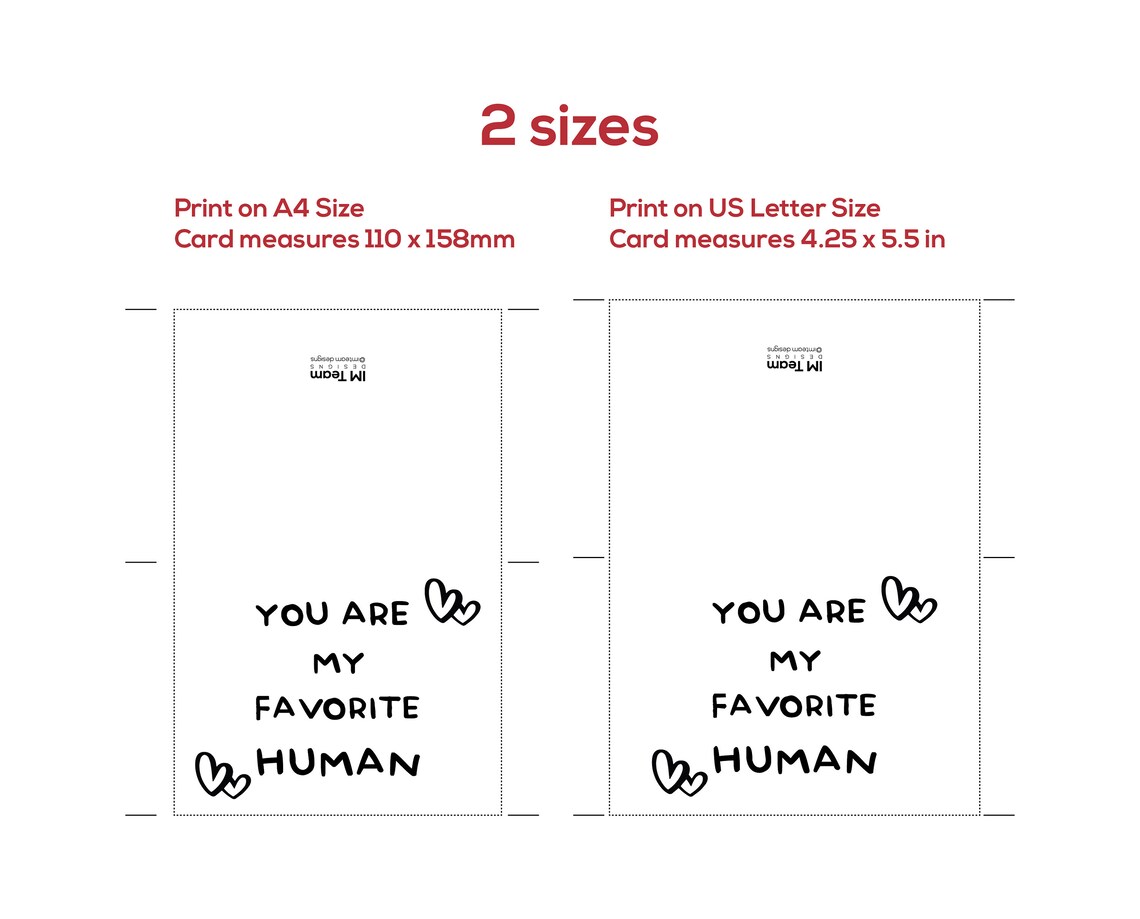 You're My Favorite Human Card Printable Card for Fur Dad | Etsy