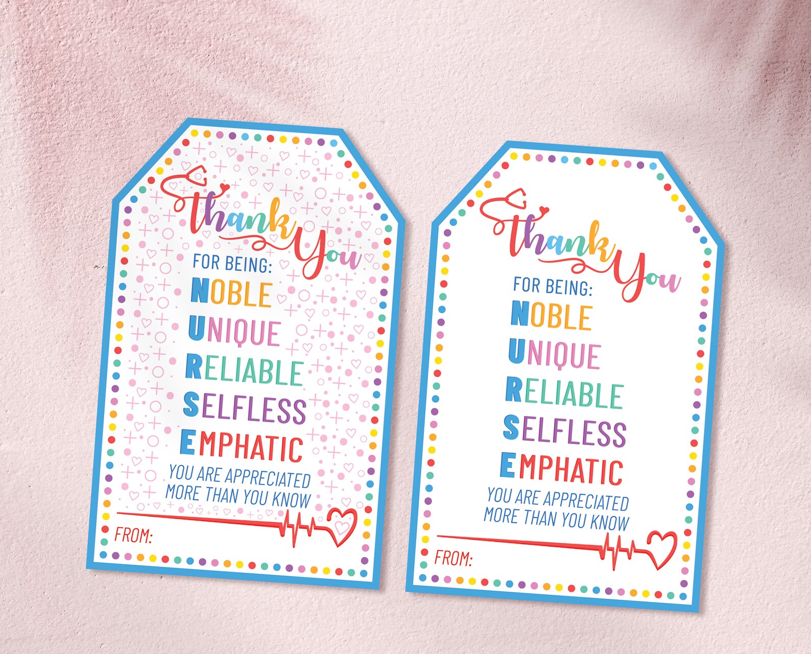 Nurse Appreciation Gift Tags Printable - Etsy