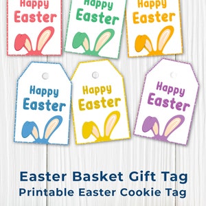 Easter Gift Tags, Easter Basket Gift Tag, Easter Cookie Tag, Easter ...