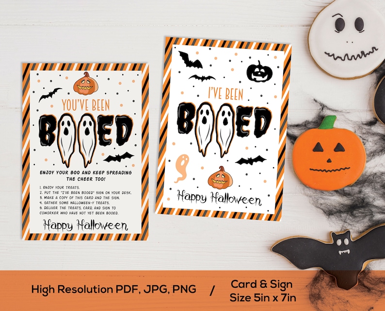 Halloween Booed Coworker Game, Office Printable Signs (PDF & JPG) - Etsy