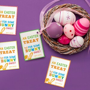 Bunny Printable Tags, Easter Basket Gift Tag, Classroom Activity ...